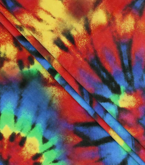 Rainbow Tie Dye Pure Plush Fleece Fabric Joann