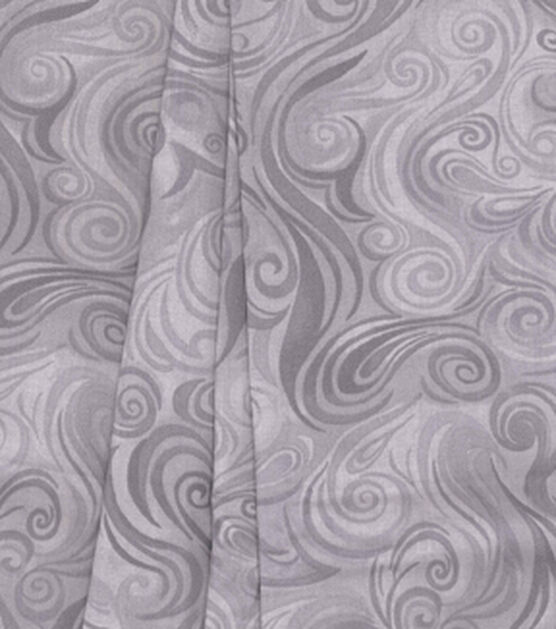 Gray Bold Swirls Cotton Fabric By Keepsake Calico Joann
