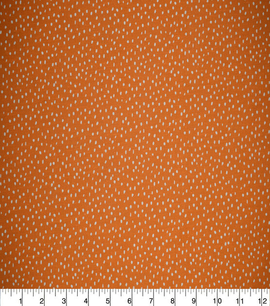 Speckled Dots On Vibrant Orange Quilt Cotton Fabric By Quilters
