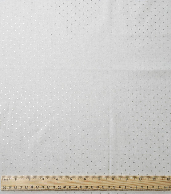 White Pin Dots Quilt Foil Cotton Fabric By Keepsake Calico Joann