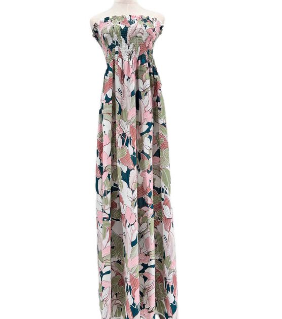 Oversized Floral On White Smocked Cotton Fabric Joann