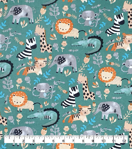 Watercolor Jungle Super Snuggle Flannel Fabric Joann