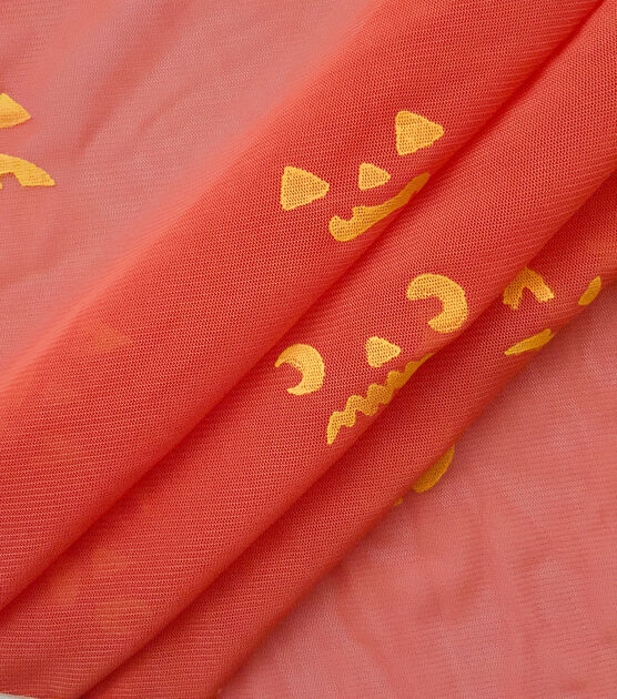 Orange Pumpkin Glow In The Dark Mesh Fabric The Witching Hour Joann