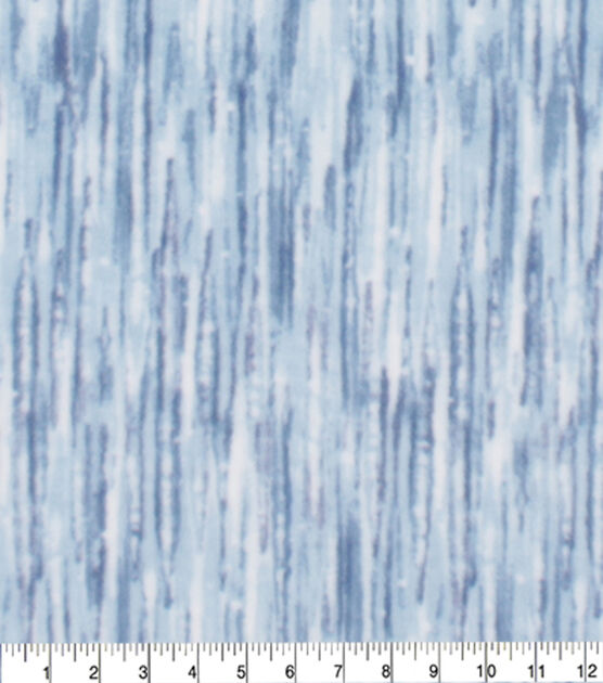 Blue Streaks On White Anti Pill Fleece Fabric Joann