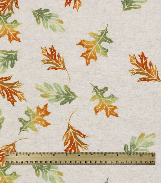 Gradient Leaves On White Super Snuggle Flannel Fabric Joann