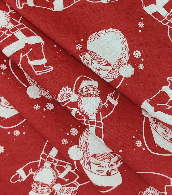 Santas On Red Super Snuggle Christmas Flannel Fabric Joann