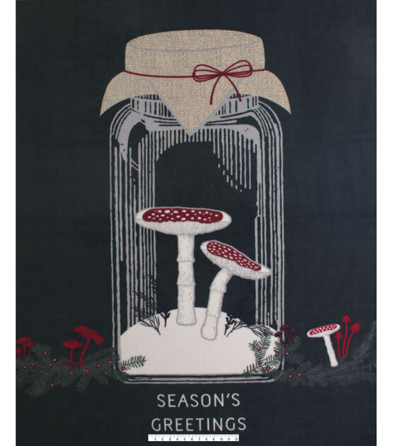 72 Wide Christmas Mushrooms No Sew Fleece Blanket By Place And Time Joann