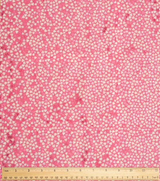 Packed Hearts On Pink Foil Cotton Fabric By Keepsake Calico Joann