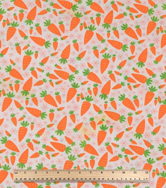 Orange Carrots And Flowers Easter Cotton Fabric Joann