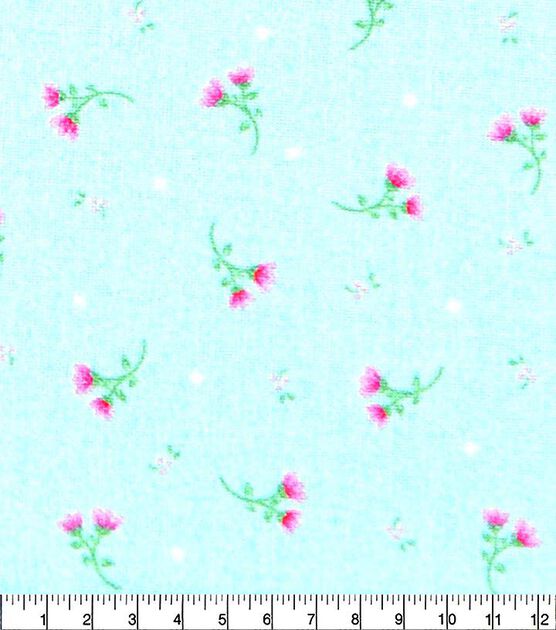 18 X 21 Floral On Spa Cotton Fabric Quarter 1pc By Keepsake Calico