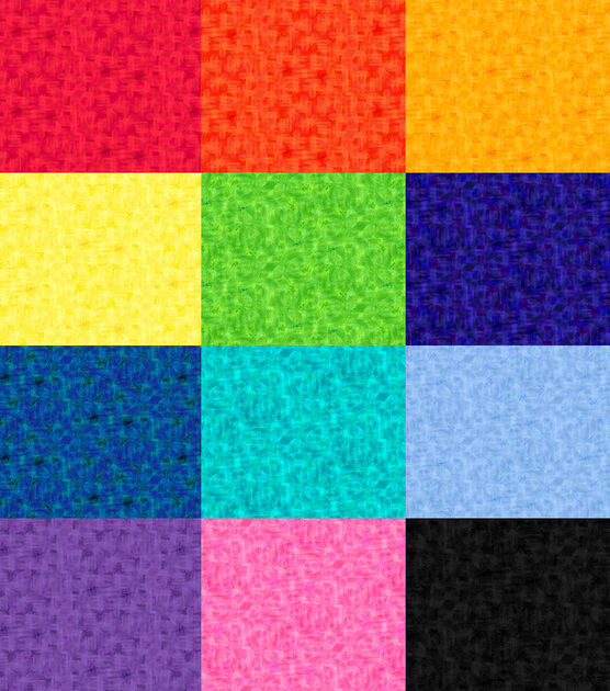 18 X 21 Brushstroke Bright Cotton Fat Quarter Bundle 12pc Joann
