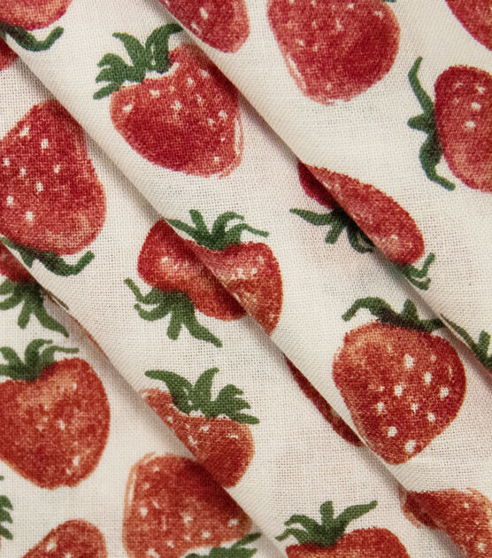 Tossed Strawberries Novelty Cotton Fabric Joann