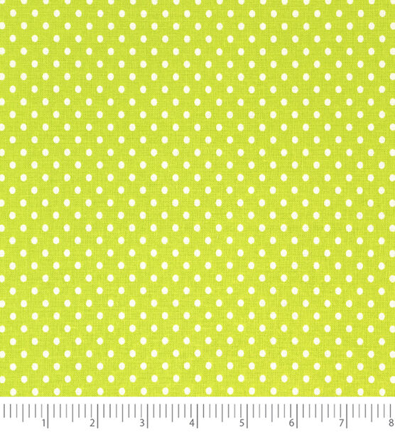 Singer 18 X 21 Green Dots Cotton Fabric Quarter 1pc Joann