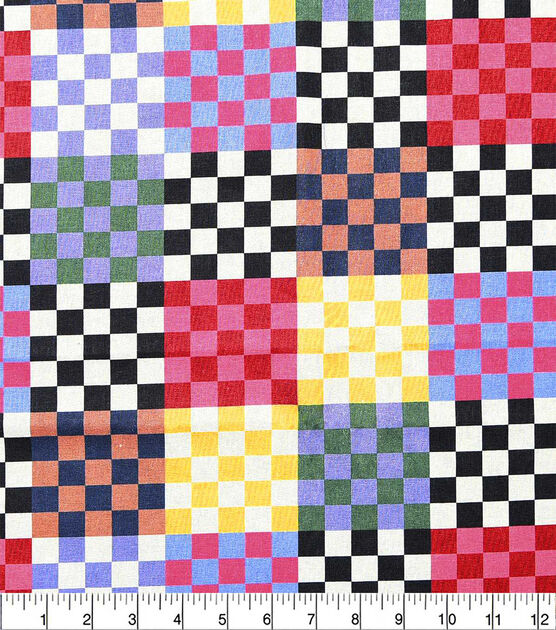 Multicolor Race Checks Quilt Cotton Fabric By Keepsake Calico Joann