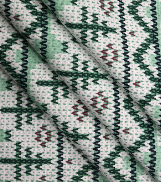 Green Tree Fair Isle Super Snuggle Flannel Fabric Joann