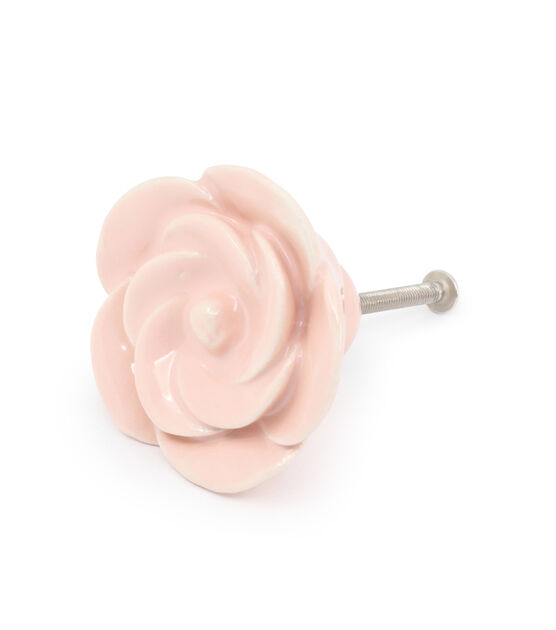 Dritz Home Ceramic Flower Knob Pale Pink Joann