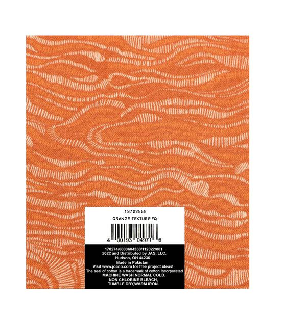 18 X 21 Orange Texture Quilt Cotton Fabric Quarter By Keepsake Calico