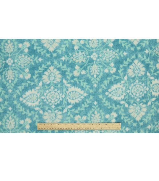 Blue Damask Anti Pill Plush Fleece Fabric Joann