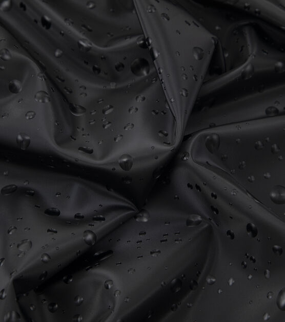 Yaya Han Black Stretch Liquid Droplets Faux Leather Fabric Joann