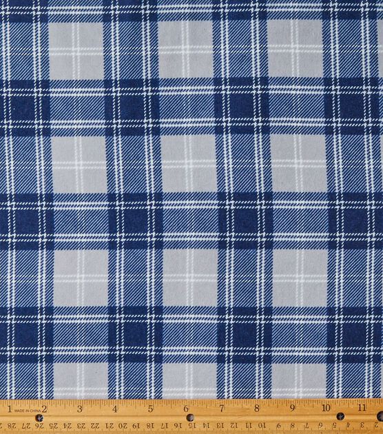 Blue And Gray Plaid Super Snuggle Flannel Fabric Joann