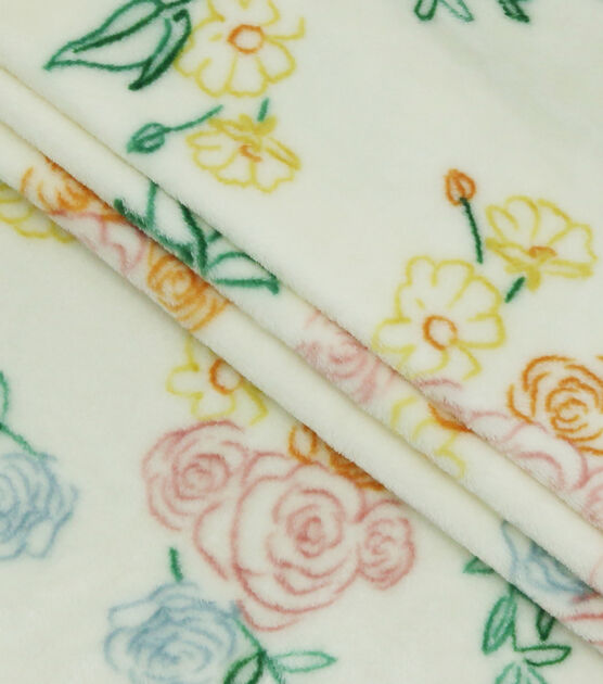 Floral Sew Lush Fleece Fabric Joann