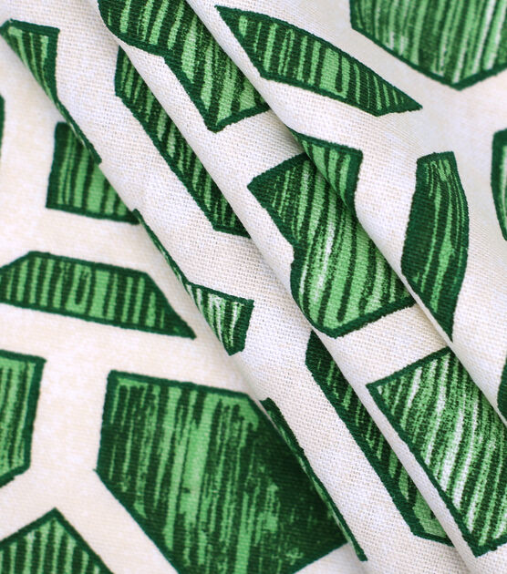 Green Lattice Cotton Canvas Fabric Joann