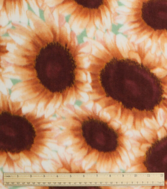 Packed Sunflowers Anti Pill Fleece Fabric Joann