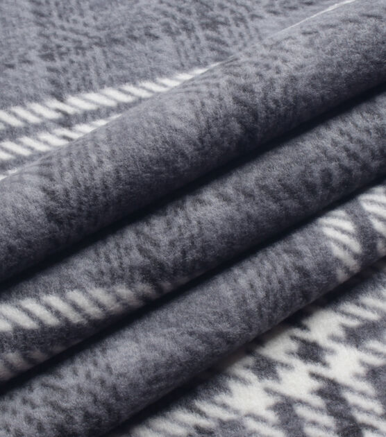 Gray Sweater Plaid Anti Pill Fleece Fabric Joann