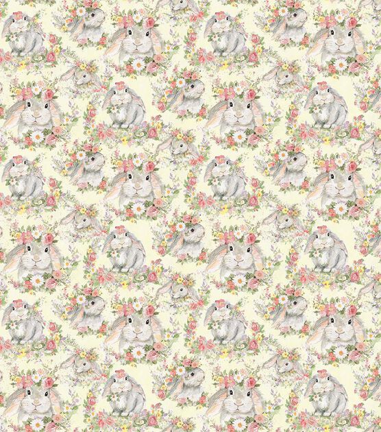 Susan Winget Hello Spring Bunny Easter Cotton Fabric Joann