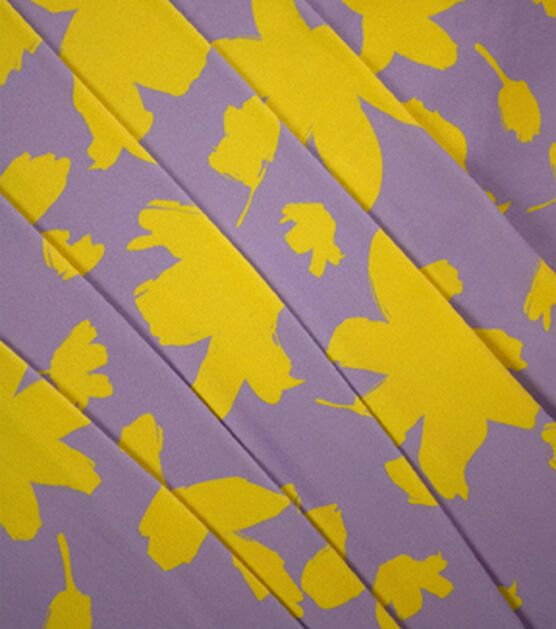 Purple And Yellow Flower Jersey Knit Fabric Joann