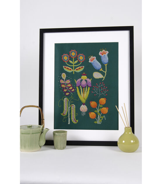 Dmc 9 X 13 Emily Peacock Botanical Garden Cross Stitch Kit Joann