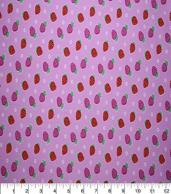 Strawberries On Pink Quilt Cotton Fabric By Quilters Showcase Joann
