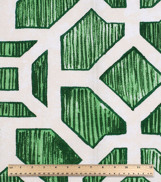 Green Lattice Cotton Canvas Fabric Joann