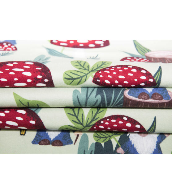 Super Snuggle Gnome And Mushrooms Flannel Fabric Joann