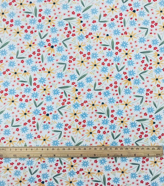 Multicolor Floral Cotton Interlock Knit Fabric By Pop Joann
