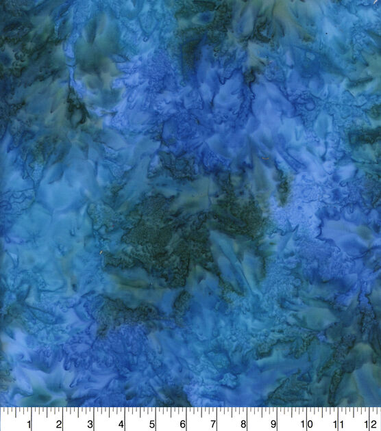 Indonesian Batik Cotton Fabric Tie Dye Blues Joann