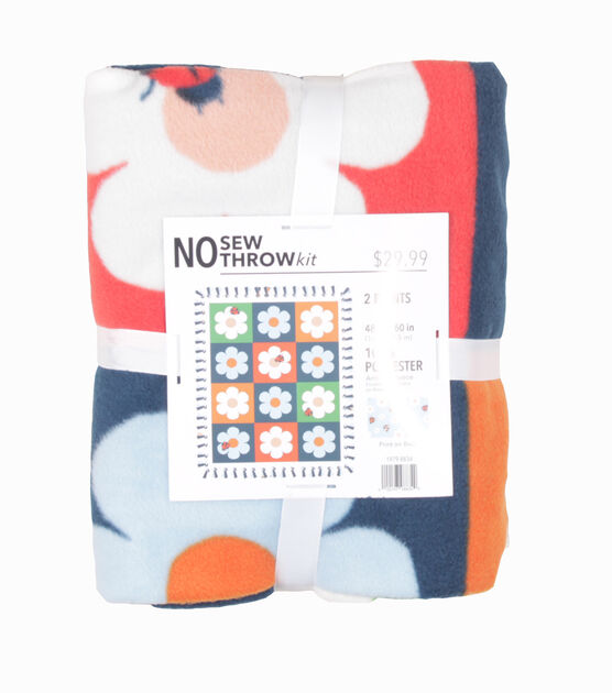 48 Multicolor Wide Daisies And Ladybugs No Sew Fleece Blanket Joann