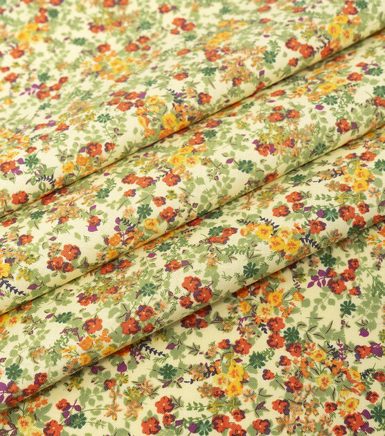 Singer 18 X 21 Orange Butterflies Cotton Fabric Quarter Bundle 5pc