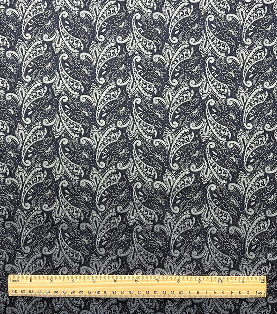 Paisley Blue Polyester Fabric Joann