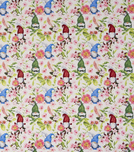 Singer 18 X 21 Gnomes On White Cotton Fabric Quarter Bundle 5pc Joann
