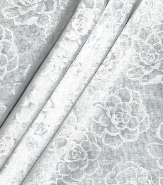 Pearlescent White Succulent Quilt Cotton Fabric By Keepsake Calico Joann