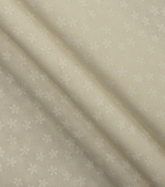 White Floral Cotton Fabric By Keepsake Calico Joann