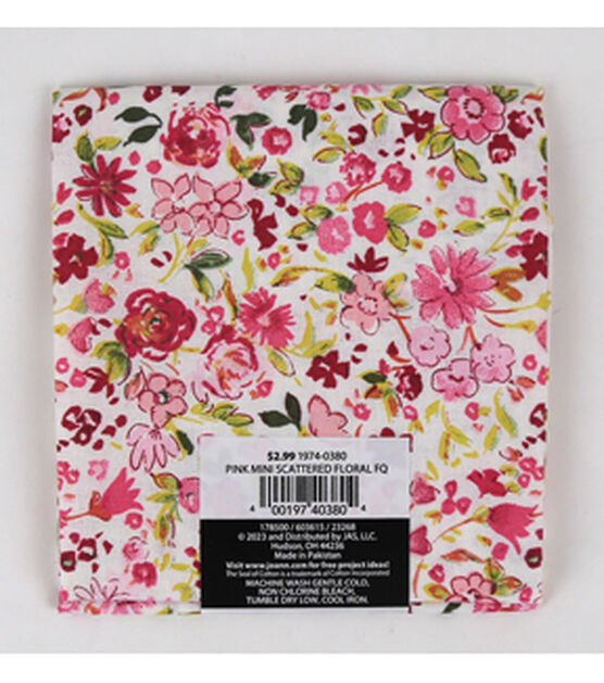 18 X 20 Pink Mini Floral Cotton Fabric Quarter 1pc By Keepsake Calico