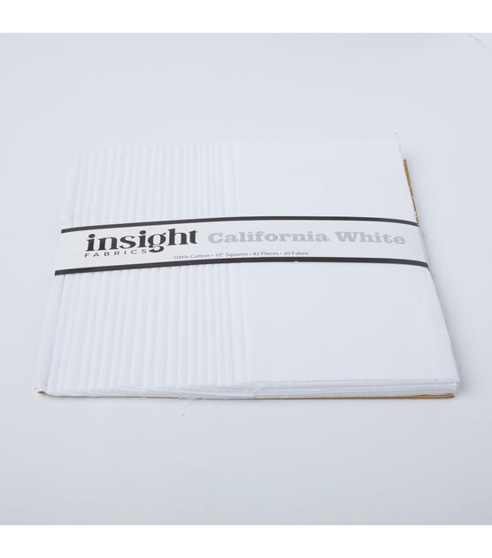 10 California White Batik Cotton Fabric Squares 42pc Joann