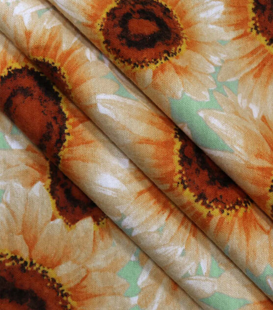 Yellow Large Sunflowers Super Snuggle Flannel Fabric Joann