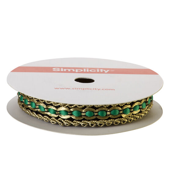Gold Emerald Scroll Trim 58 Joann