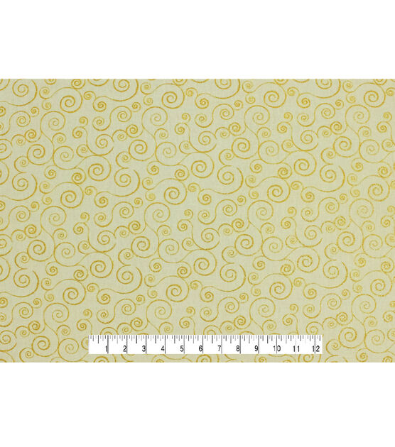 Swirl Vines Christmas Glitter Cotton Fabric Joann