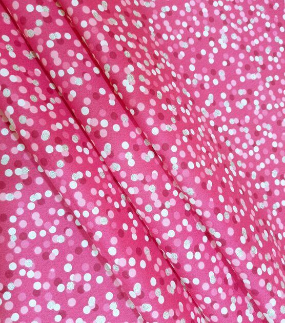 Dots On Pink Tonal Quilt Glitter Cotton Fabric By Keepsake Calico Joann