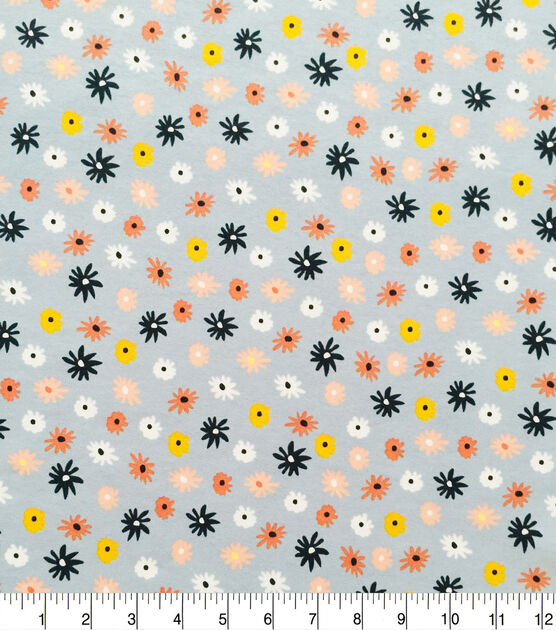 Blue Mini Daisies Interlock Knit Fabric By Pop Joann