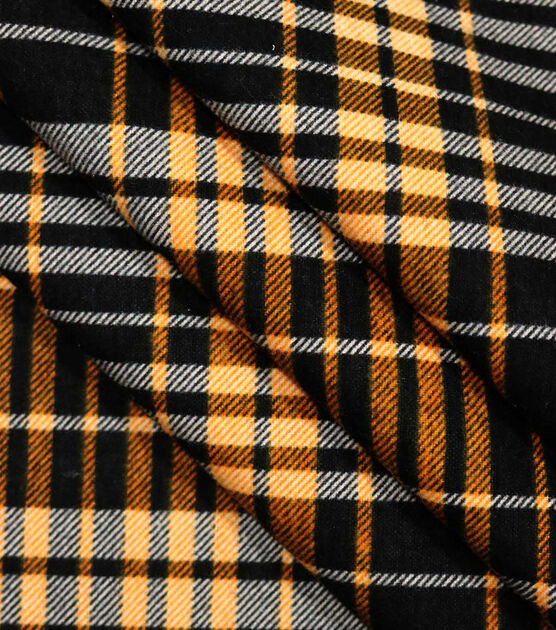Black And Orange Plaid Super Snuggle Flannel Fabric Joann